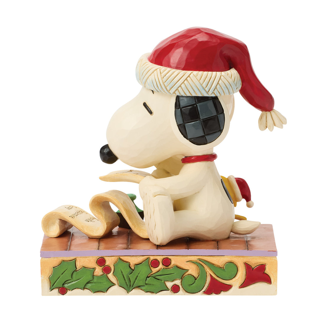 Jim Shore Peanuts: Snoopy's Christmas List Figurine – Sparkle Castle