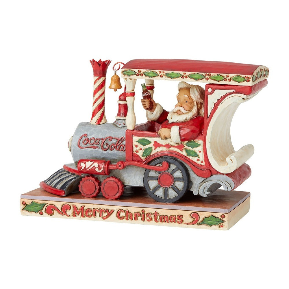 Jim Shore Coca-Cola: Santa in Coke Train Engine Figurine – Sparkle Castle
