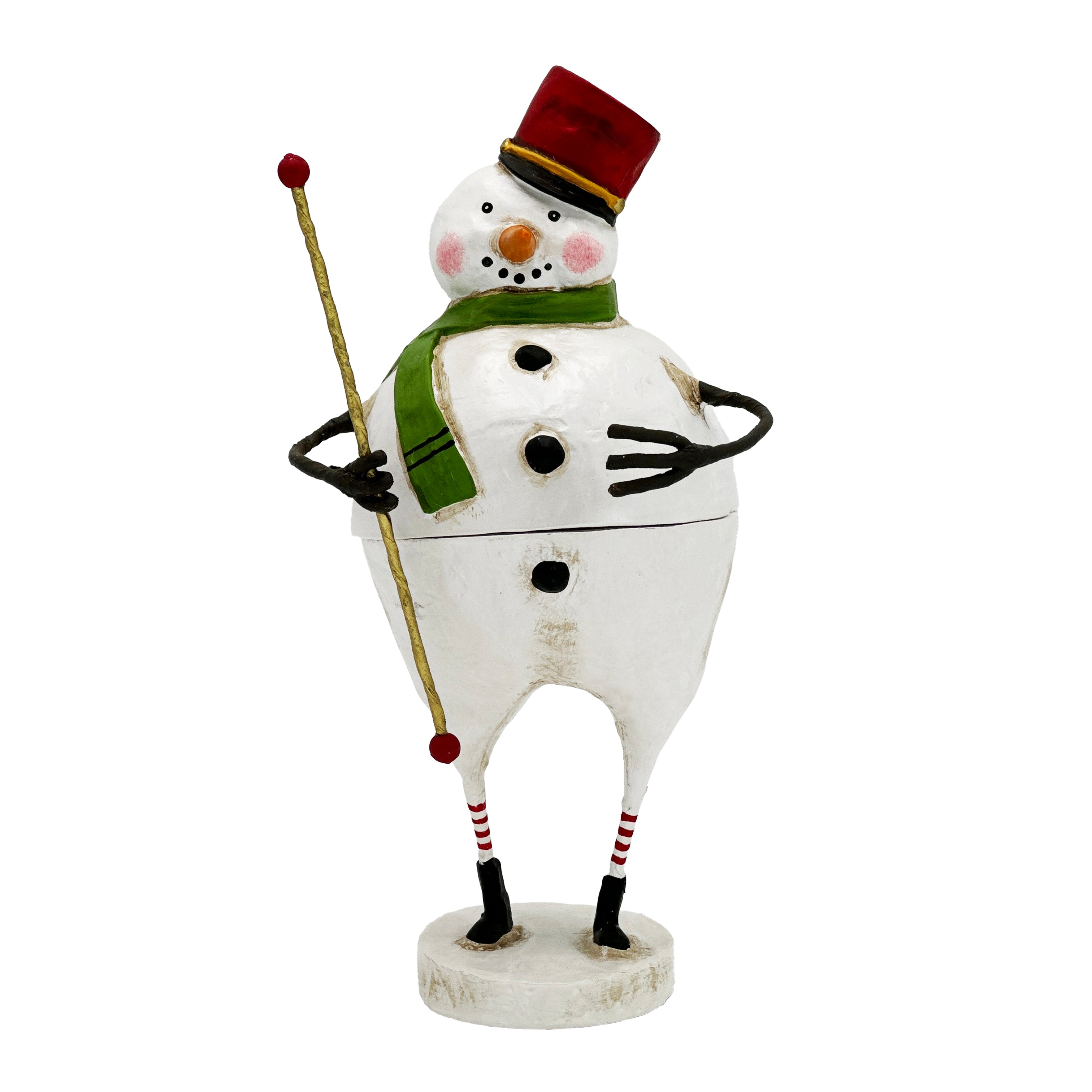 Lori Mitchell Christmas Collection Frosty Fellow Container Figurine