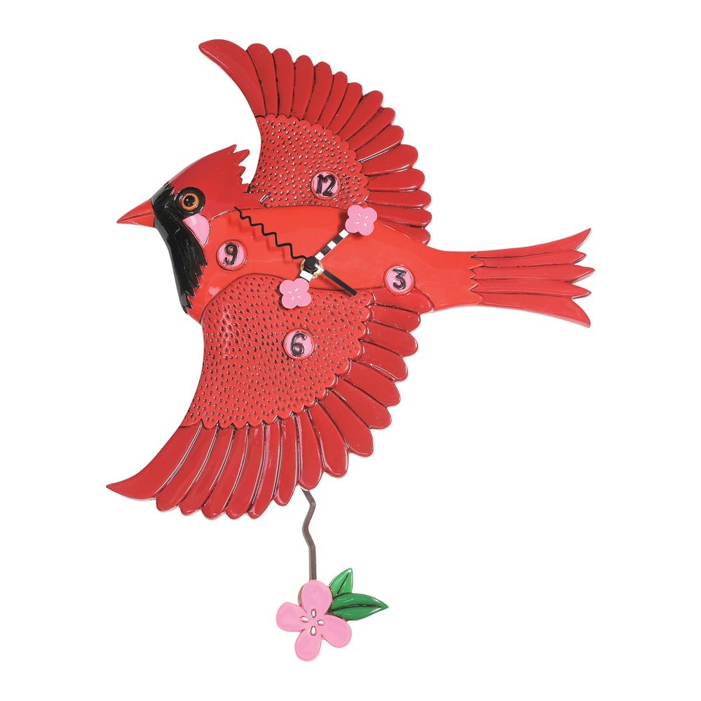 Allen Designs: Cardinal's Song Wall Clock – Sparkle Castle